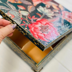 Green Tea Box, 9 Compartment Box, Trinket Keepsake Box, Desk Organizer ...