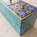 Blue Mini Chest of 3 Drawers, Blue Box, Jewelry Box, Vanity Makeup ...