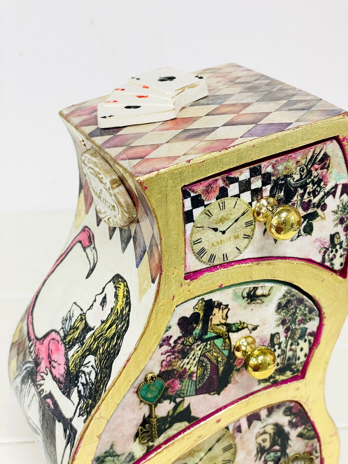 Wavy Chest of Drawers Alice in Wonderland, Mini Chest of Drawers to ...