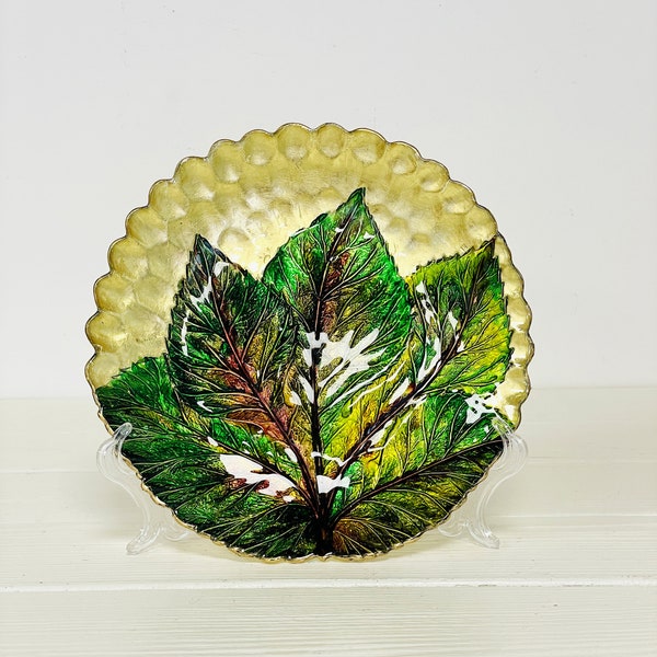 Maple Leaf Glass Plate - Etsy