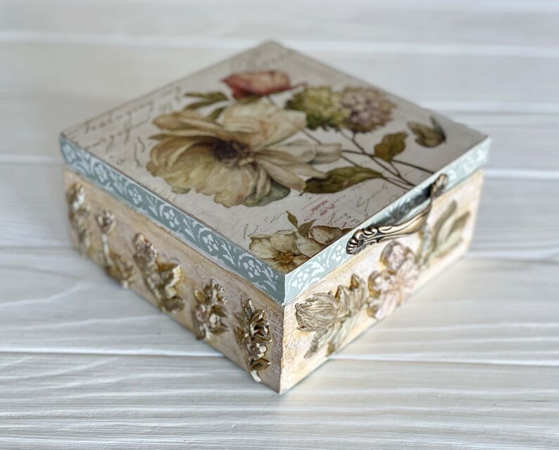 Square Tea Box With 4 Compartments Tea Box Ready to Ship - Etsy