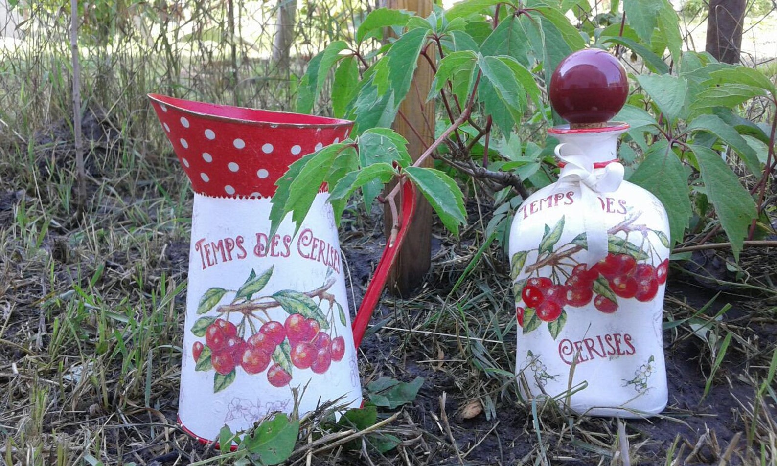Metal Watering Can Hand Painted Watering Can Rustic Watering - Etsy