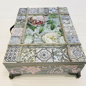 Tea Box Rose, Tea Storage Container, Tea Bags Holder, Pre-order, Tea ...