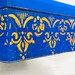 Blue Gold Peacock Box, Custom Box, Accessory Holder, Storage Box ...
