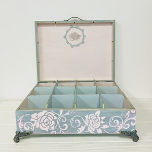 Tea Box Rose, Tea Storage Container, Tea Bags Holder, Pre-order, Tea ...