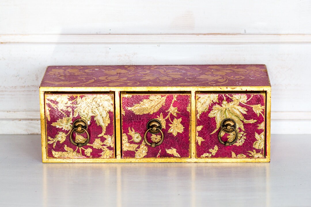Mini Chest of Drawers, Makeup Organizer, Jewelery Box Drawers, Trinket ...