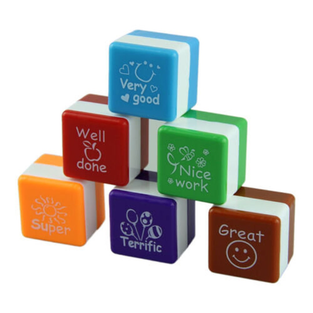 Teacher Reward Stamps Self Inking Motivation Positive Praise - Etsy UK