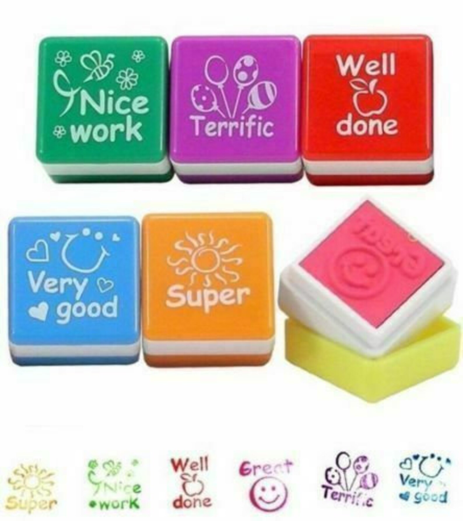 Teacher Reward Stamps Self Inking Motivation Positive Praise | Etsy