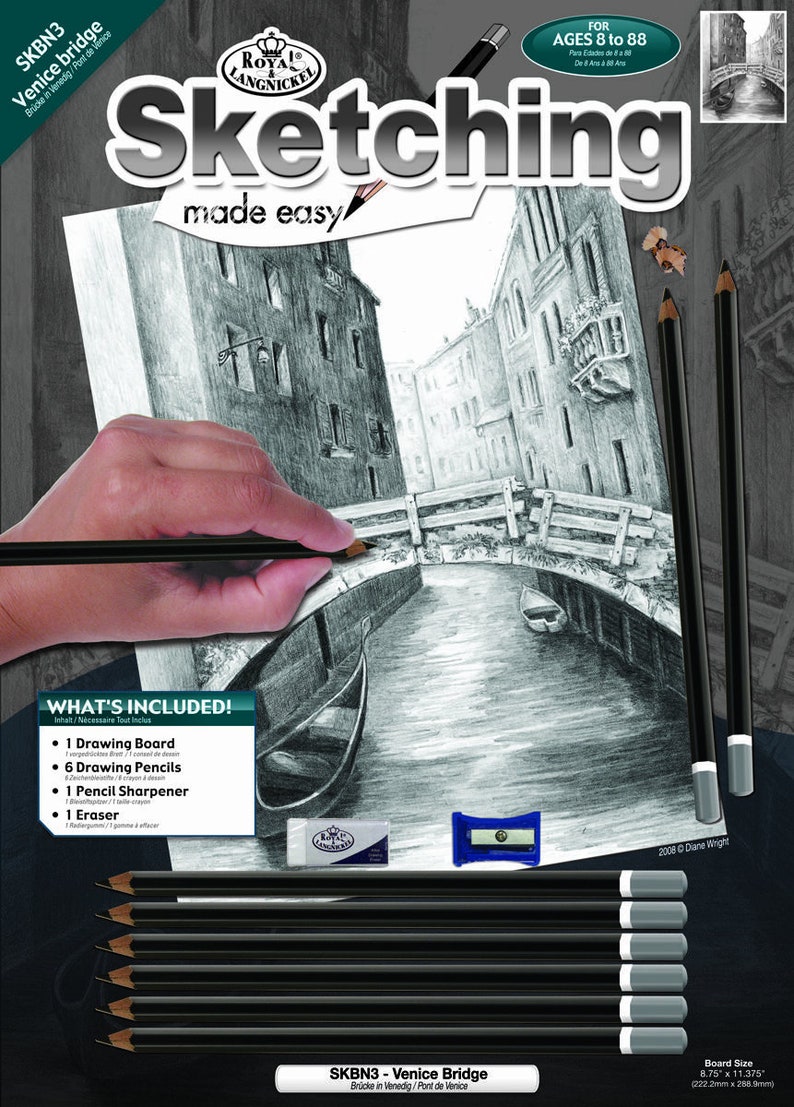 Animals & Landscapes Sketching Made Easy Drawing Kits Graphite - Etsy UK