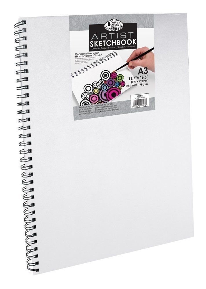 A3 Canvas Cover Spiral Bound Hardback Drawing Sketch Books to - Etsy UK