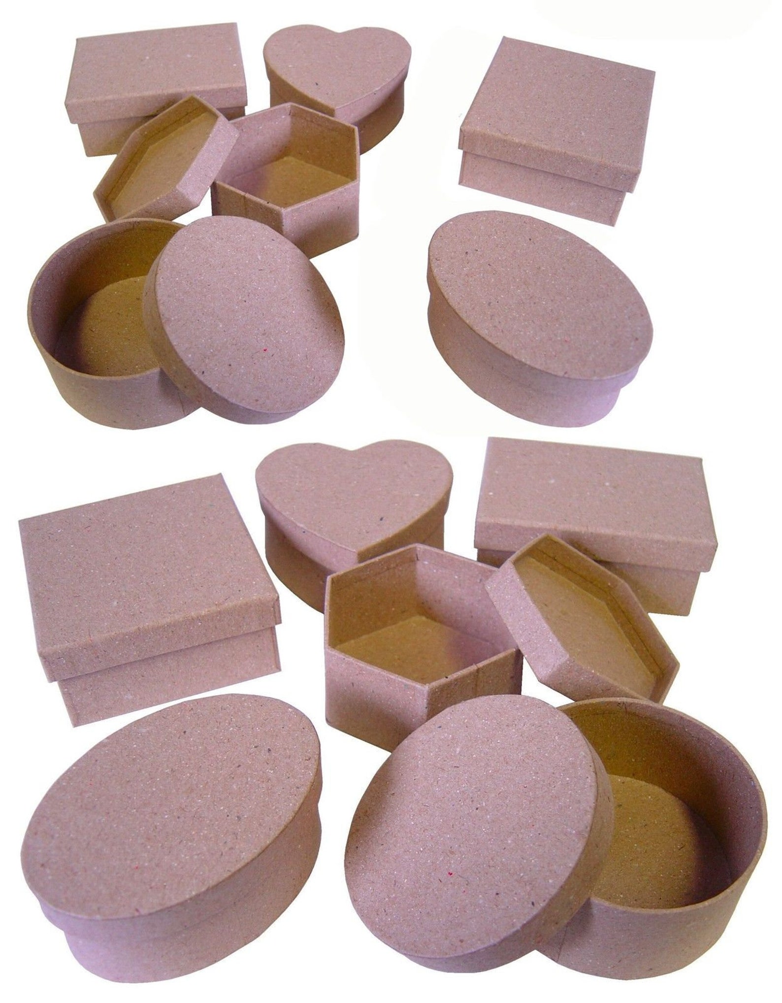 12 Shaped Gift Boxes 6 Designs With Lids for Paper Mache Craft - Etsy UK