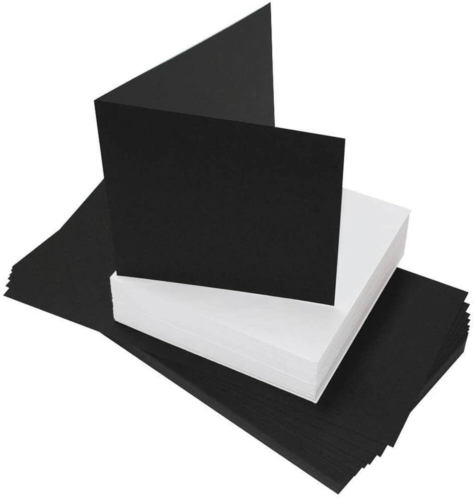 40 X 6X6 Black Blank Cards 225gsm & Envelopes 100gsm Card - Etsy UK
