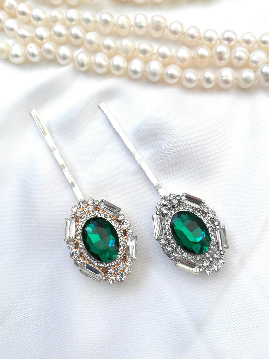 Algo verde para la novia alfiler de pelo verde esmeralda Diapositiva de ...