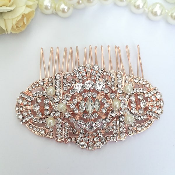 Rose Gold Hair Clips - Etsy UK