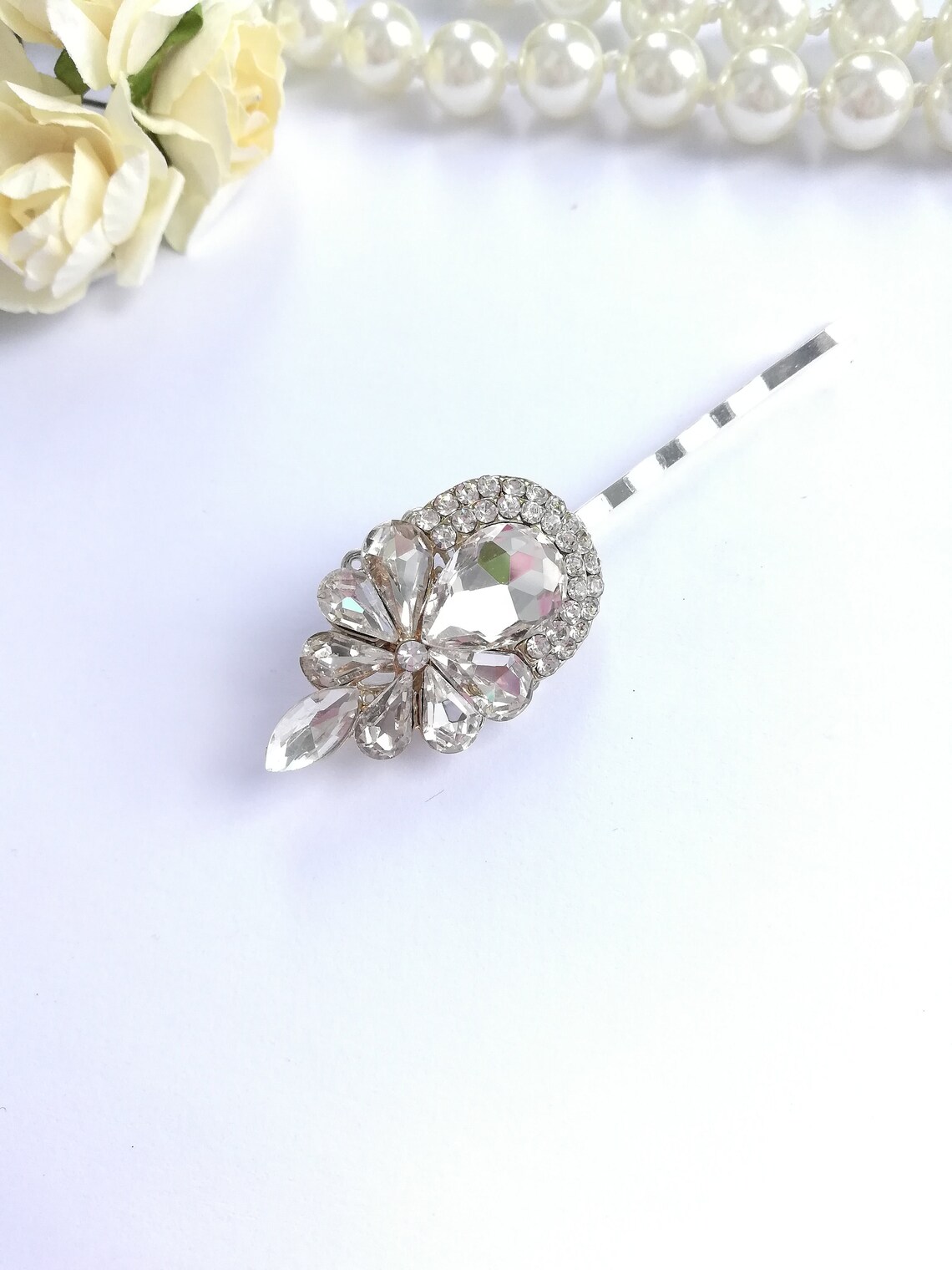 Unusual hair pin jewel hair pin small wedding hair piece | Etsy