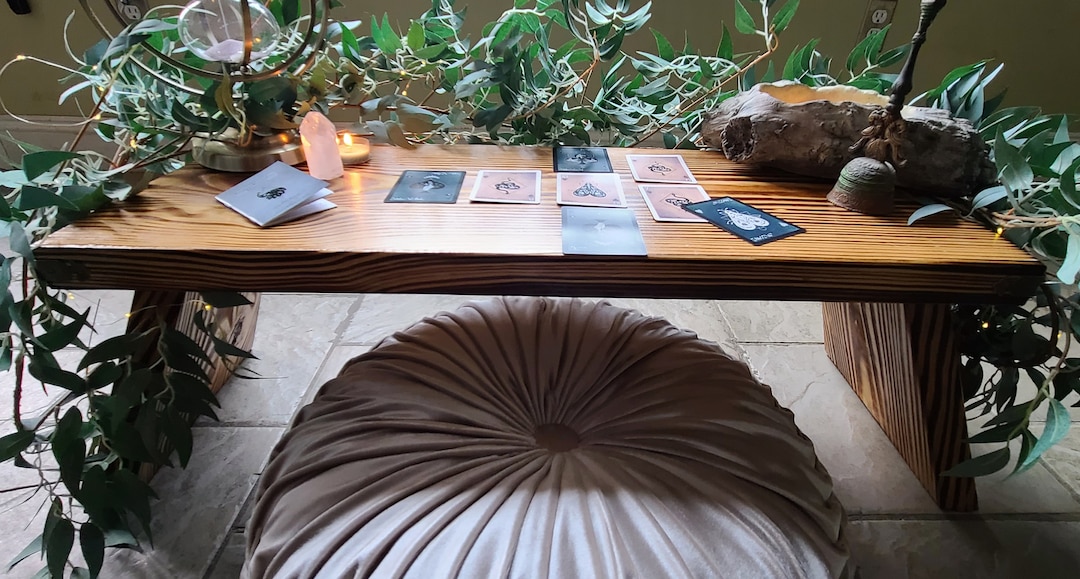 XL Meditation Altar/floor Desk W/ Folding Legs - Etsy