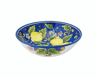 Italian Ceramic Small Bowl Decorated Three Lemons Art Pottery Made in ...