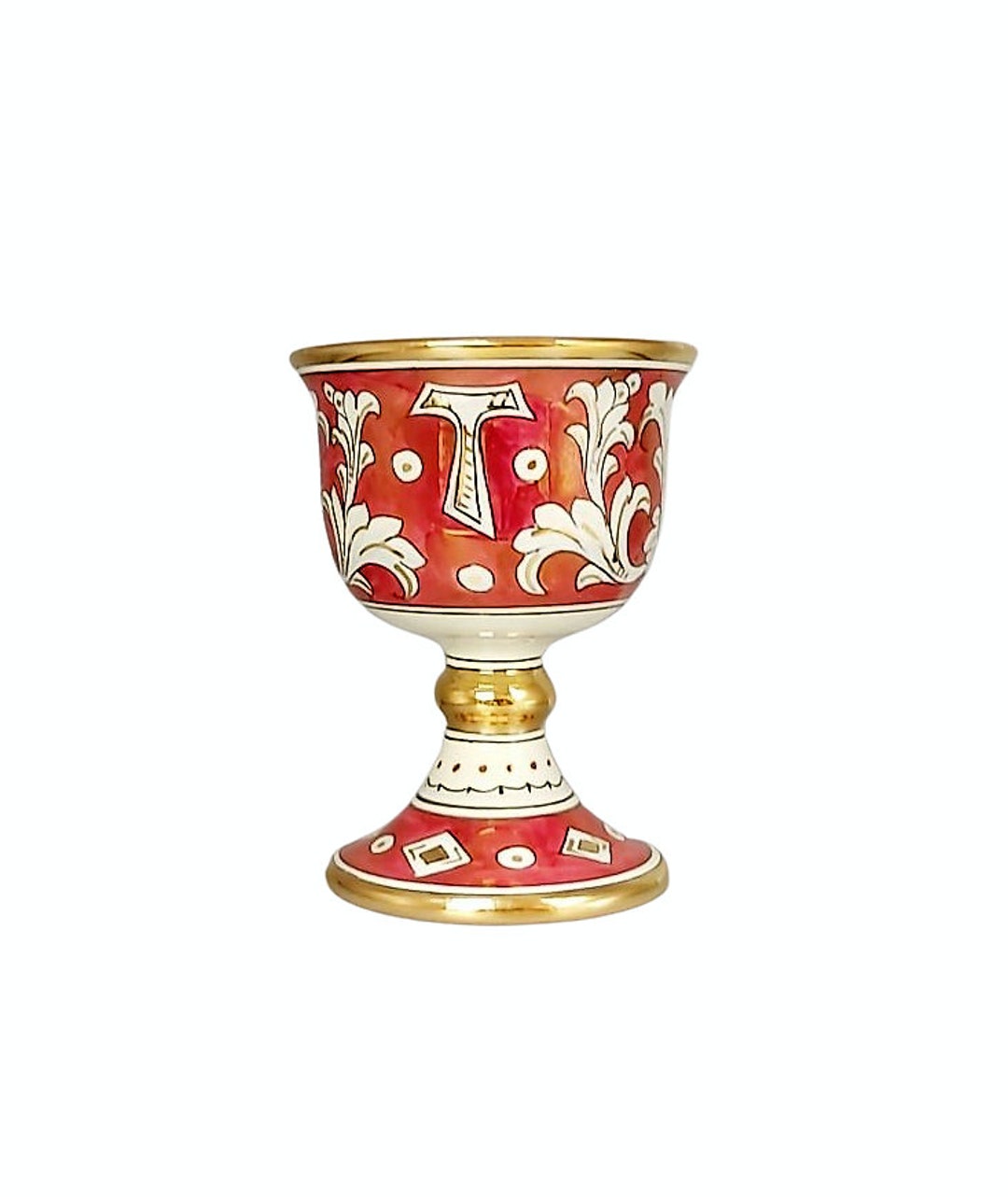 Ruby Red Chalice With Gold Interior - Etsy