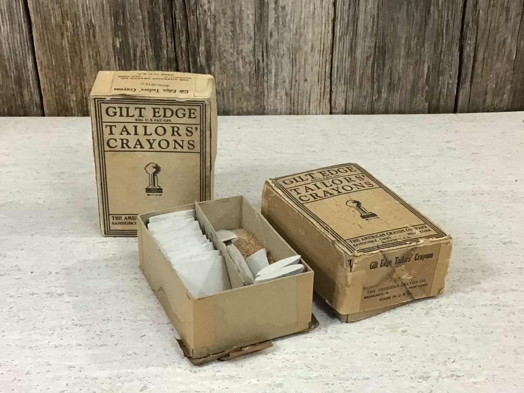 Vintage Gilt Edge Tailors' Crayons 2 Packages - Etsy