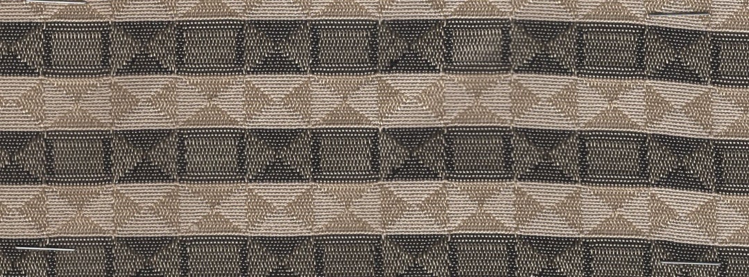 2 Yards Mid Century 1962 Chevrolet Tan and Black Fabric With Triangles ...