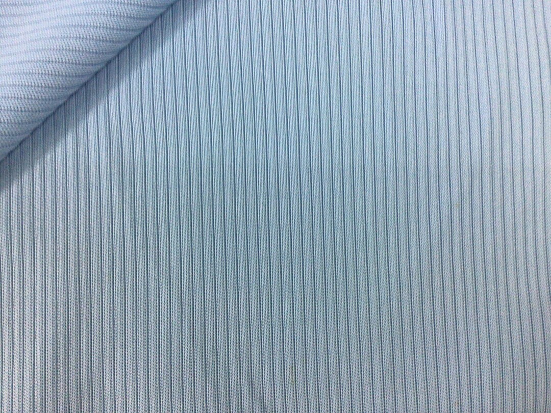 BTY Vintage Knit Fabric Light Blue Ribbed Pattern - Etsy