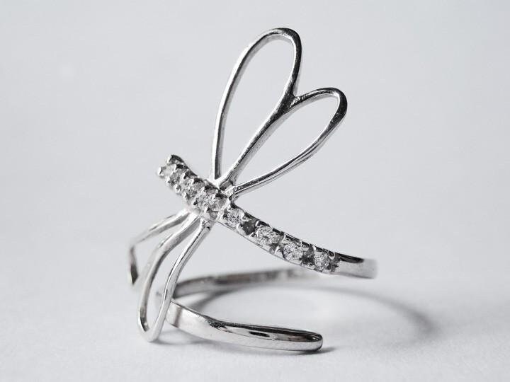 Dragonfly Ring Sterling Silver Dragonfly Ring Jewelry - Etsy