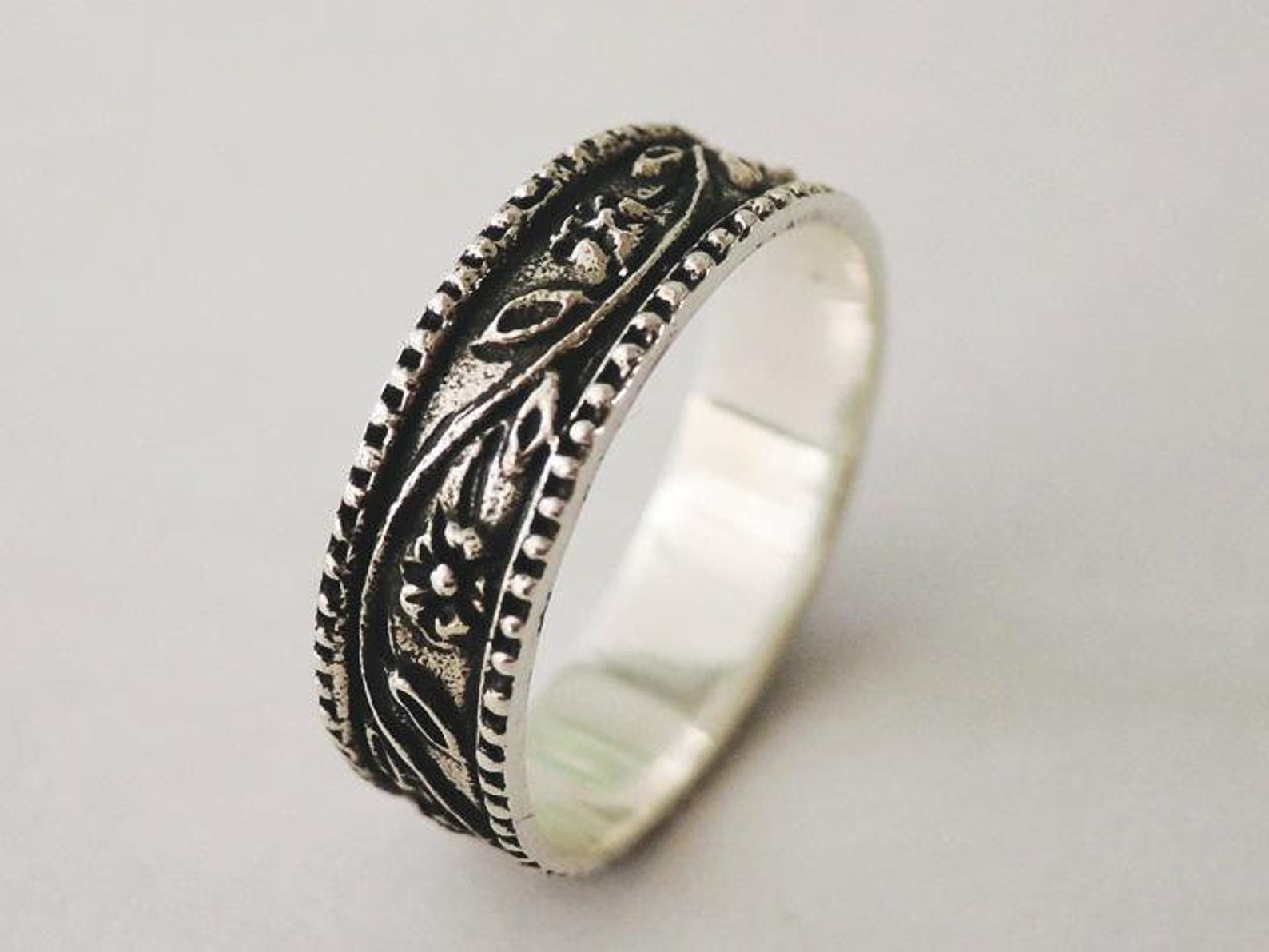 Flower thumb ring silver thumb ring women thumb ring thumb | Etsy