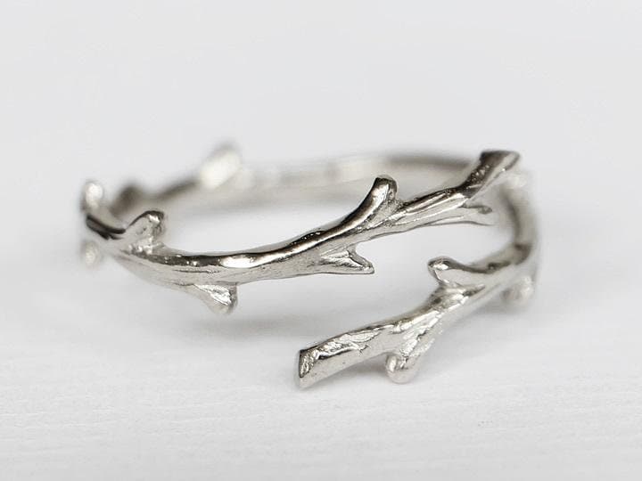 Branch Ring Thumb Ring Textured Hammered Ring 925 Sterling - Etsy
