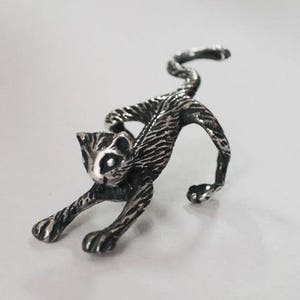 Ear Cuff Cat, Ear Cuff Climber, Silver Ear Cuff, Cat Earring, Earcuff ...