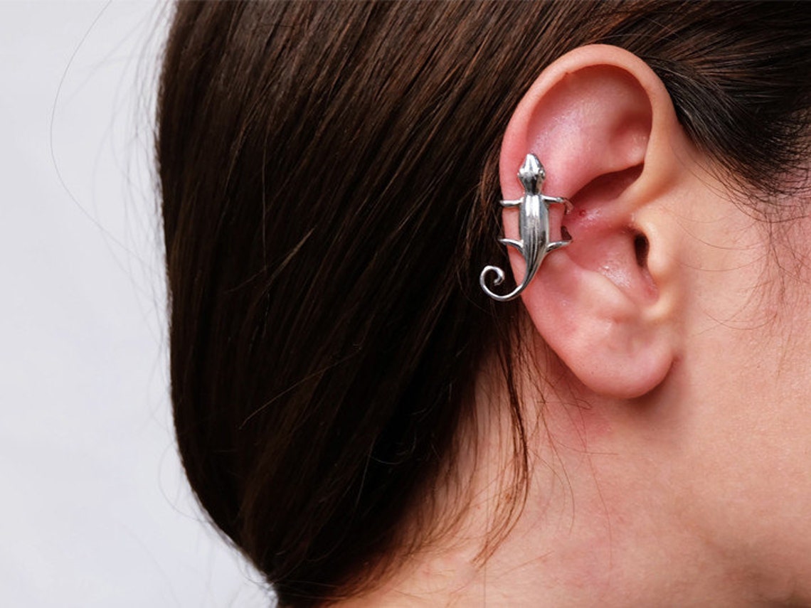 Ear Cuff Salamander, Ear Cuff, Silver Ear Cuff, Ear Wrap, Ear Cuffs ...