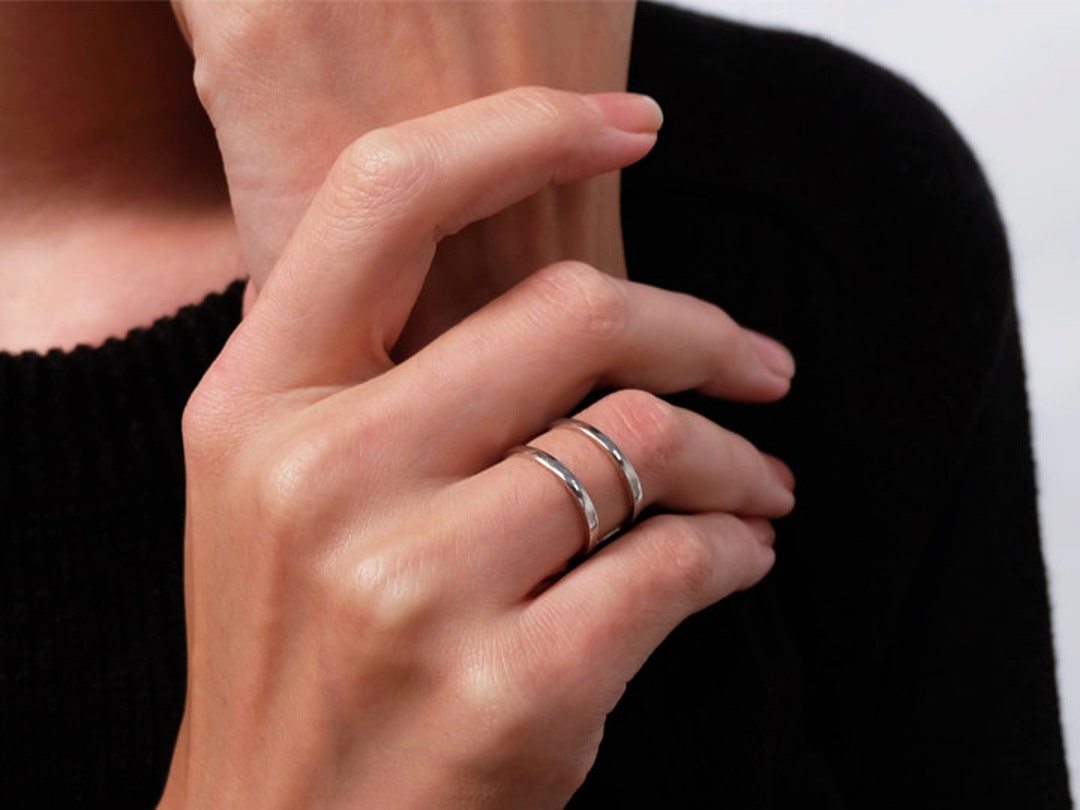 Two Line Ring, Line Ring, Adjustable Ring, Minimalist Ring, Modern Ring ...