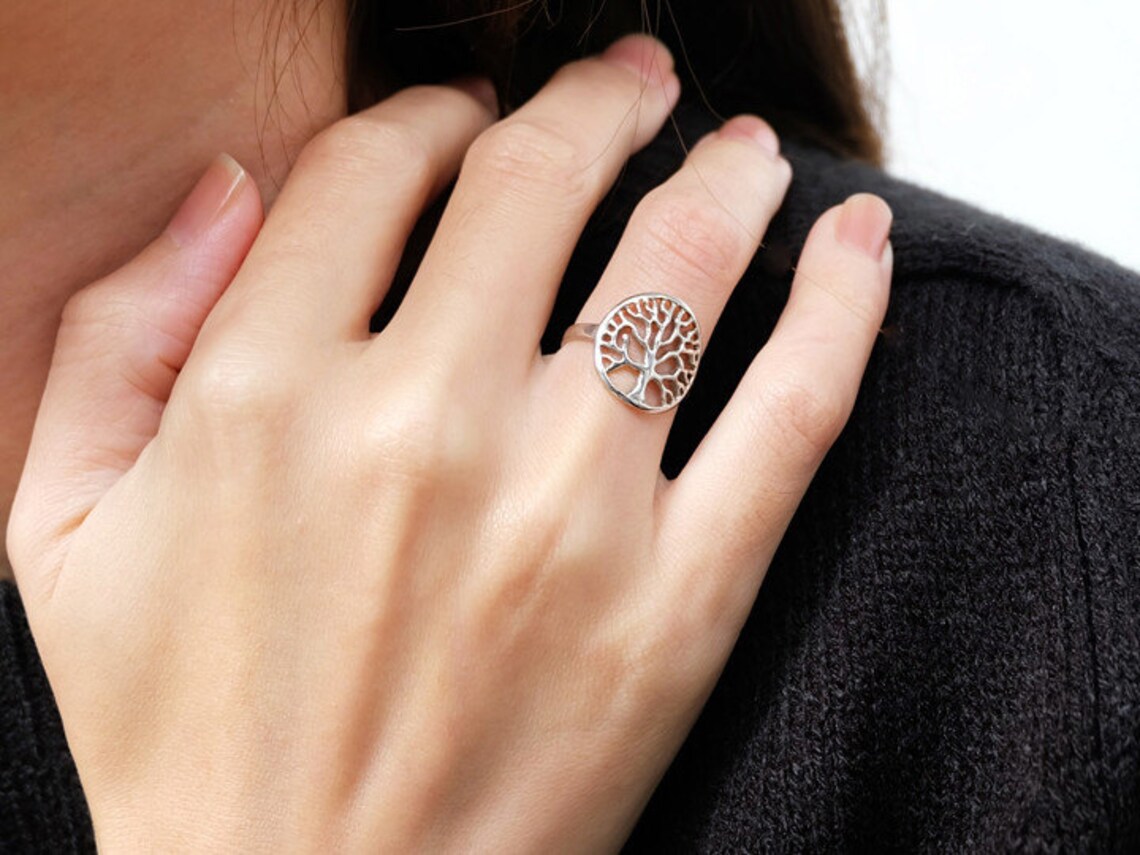 Tree of life ring silver tree of life ring tree ring tree | Etsy