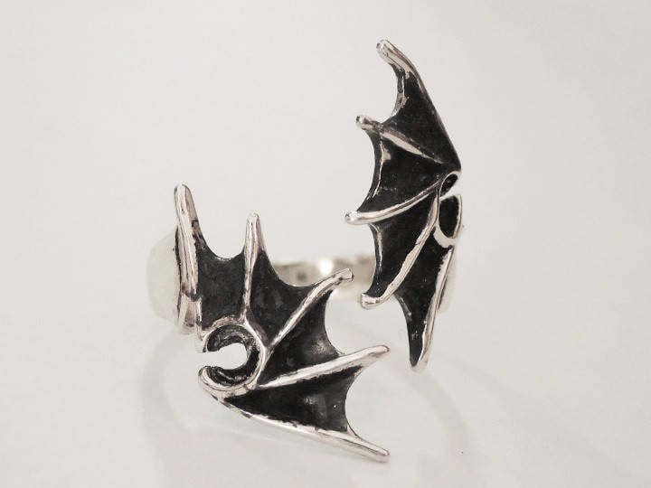 Dragon wing rings handmade rings dragon jewelry silver | Etsy