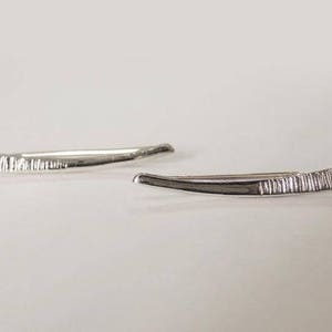 Long Bar Curved Earrings, Ear Climber Earrings, Long Ear Climber ...