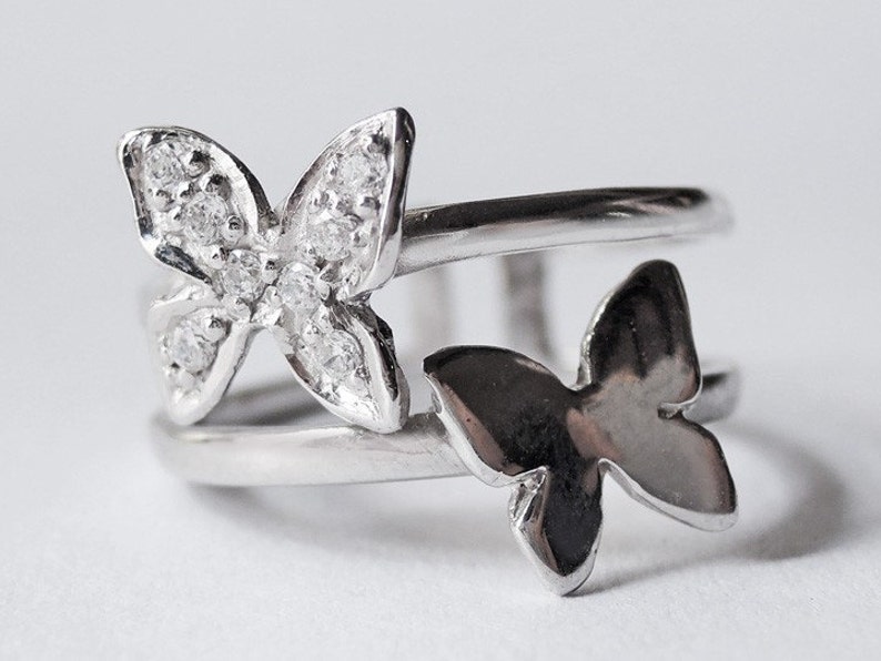 Butterfly Rings Stacking Rings Butterfly Jewelry Silver - Etsy