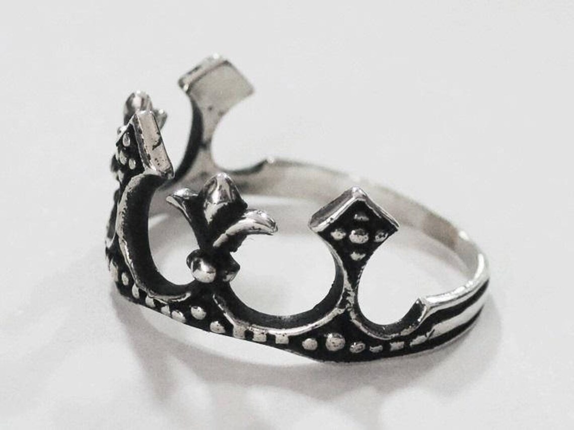 Black Crown Ring Princess Ring Tiara Ring Disney Crown - Etsy