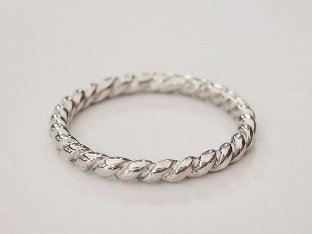 Stack Twist Rope Ring, Twisted Ring, Stack Ring, Silver Rope Ring, Rope ...