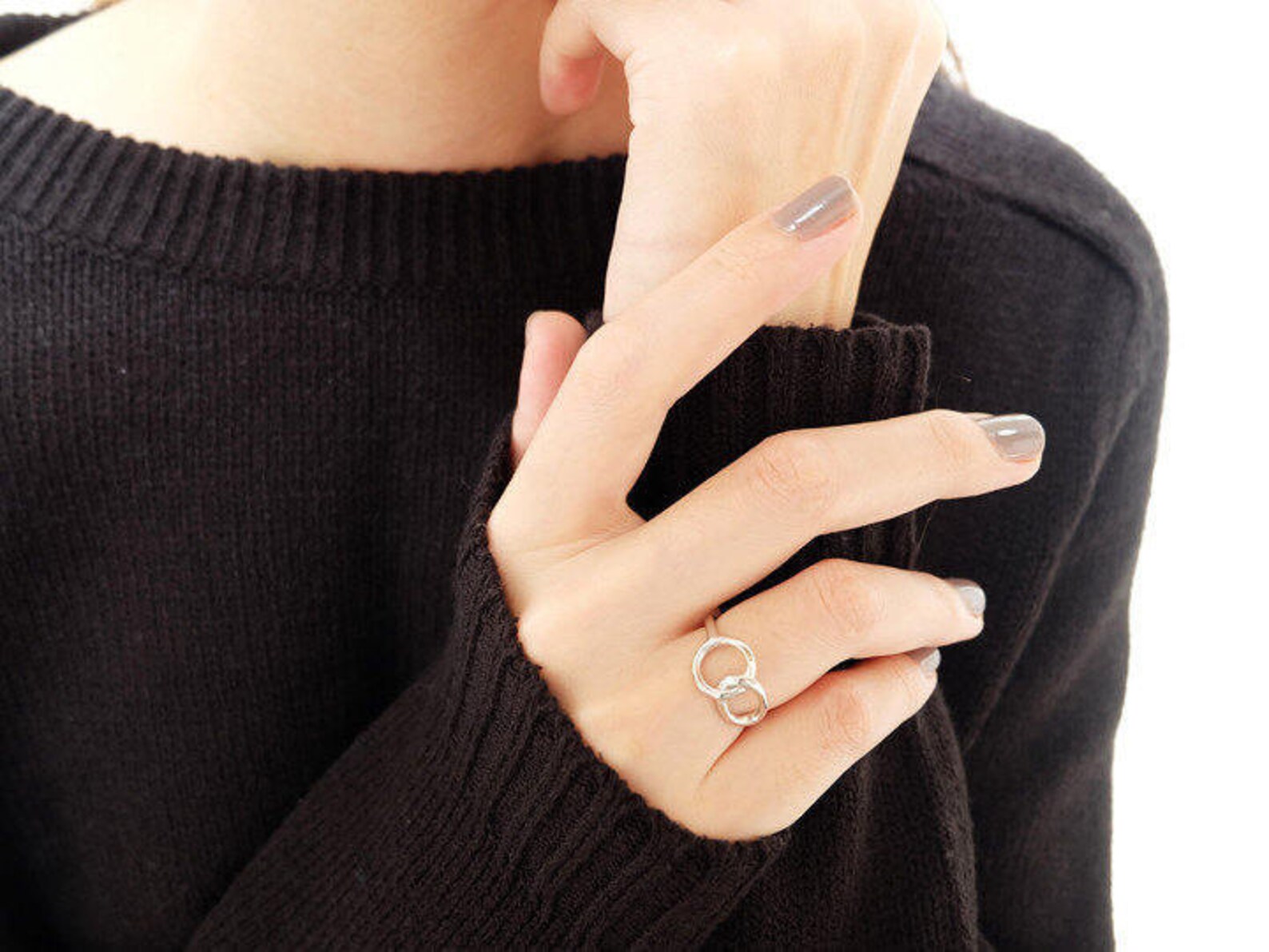 Open Circle Ring Open Circle Ring Silver Circle Ring - Etsy