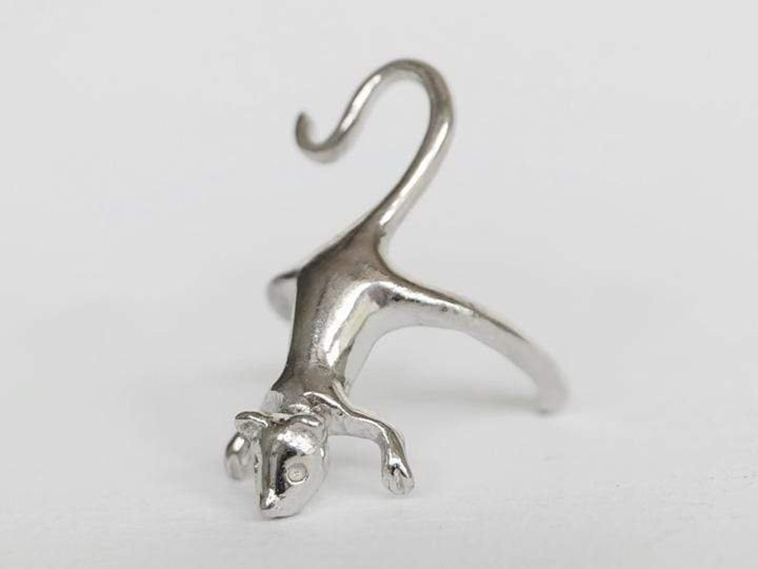 Ear Cuff Mouse, Ear Cuff Climber, Silver Ear Cuff, Mouse Earrings ...
