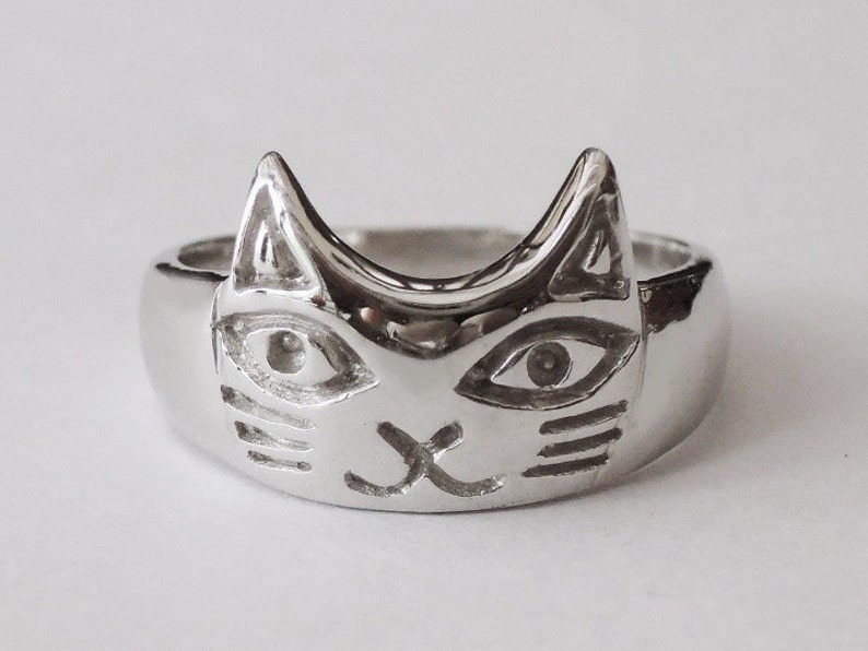 Cat Ring, Silver Cat Ring, Cat Jewelry, Animal Lover, Animal Ring, Dog ...