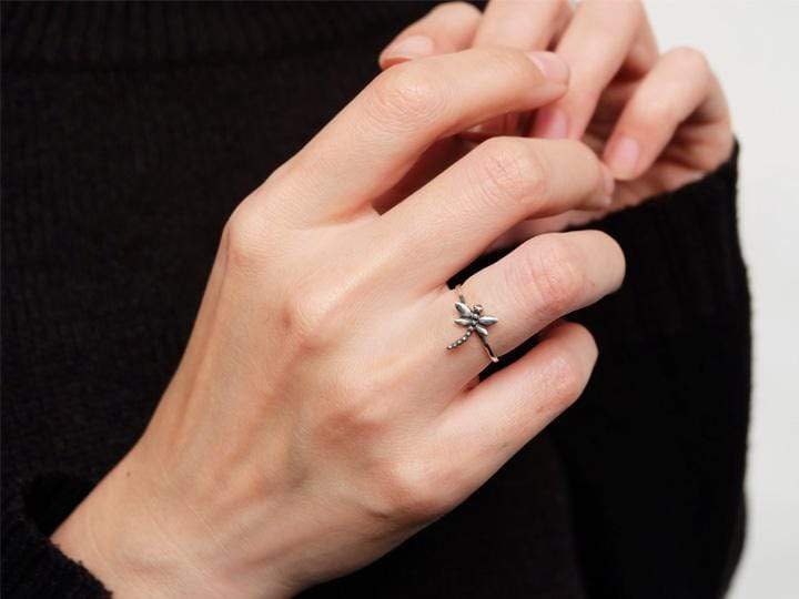Dragonfly ring sterling silver dragonfly ring dragonfly | Etsy