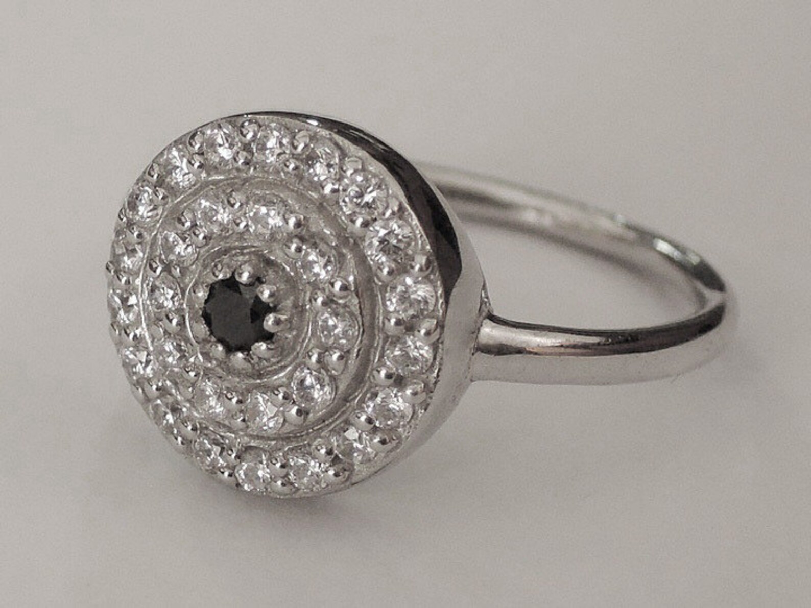 Round Evil Eye Ring Evil Eye Jewelry Cz Evil Eye Ring - Etsy