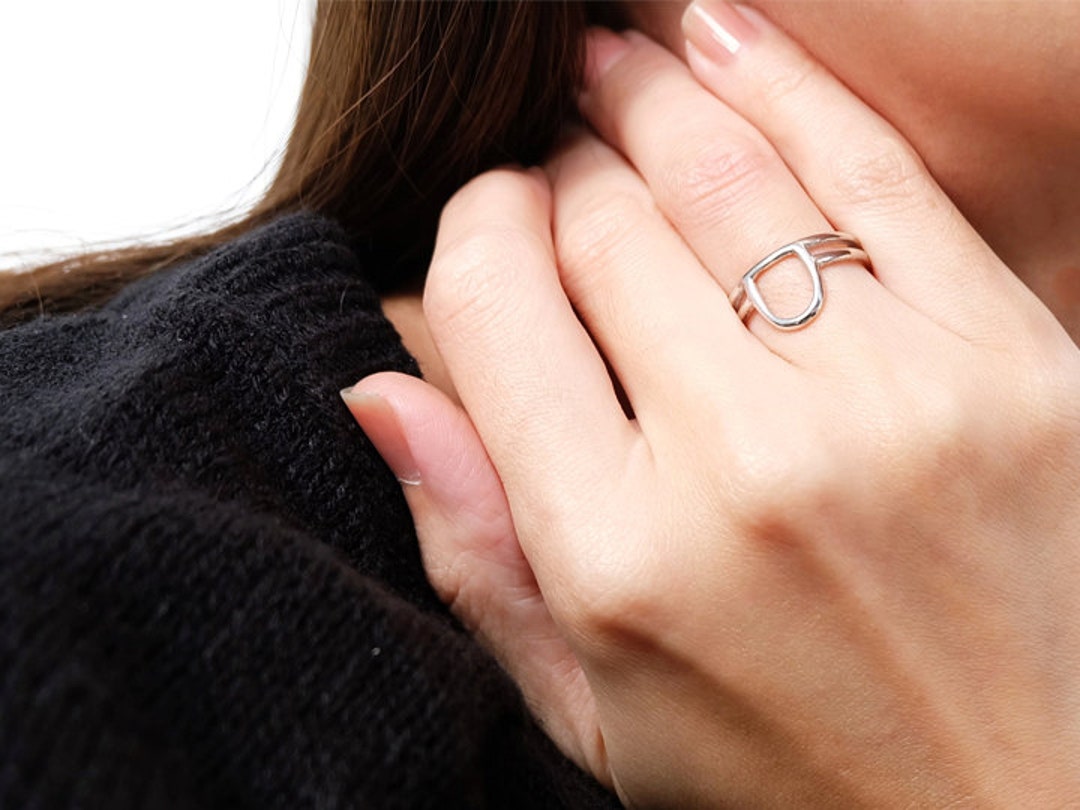 One U Shaped Ring, Three Line Ring, Line Ring, Minimalist Ring, Modern ...