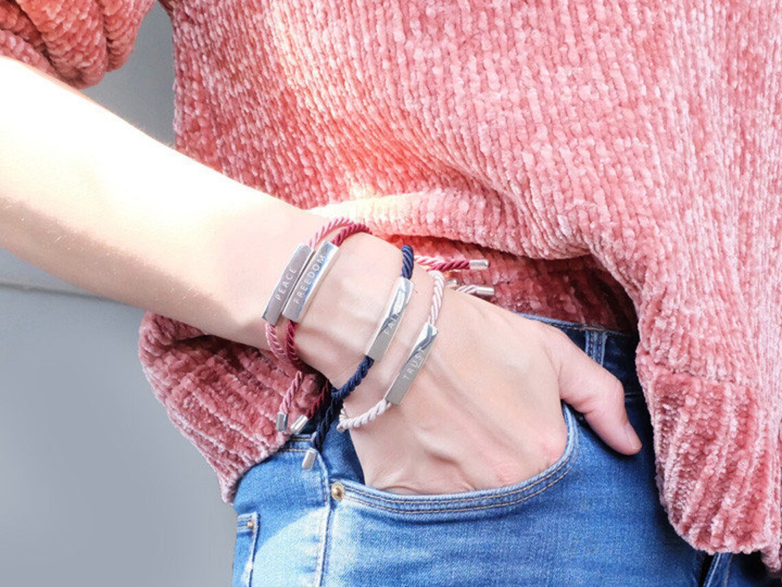 Trust in Us Bracelet, Reminder Bracelet, Wish Bracelet, Friendship ...