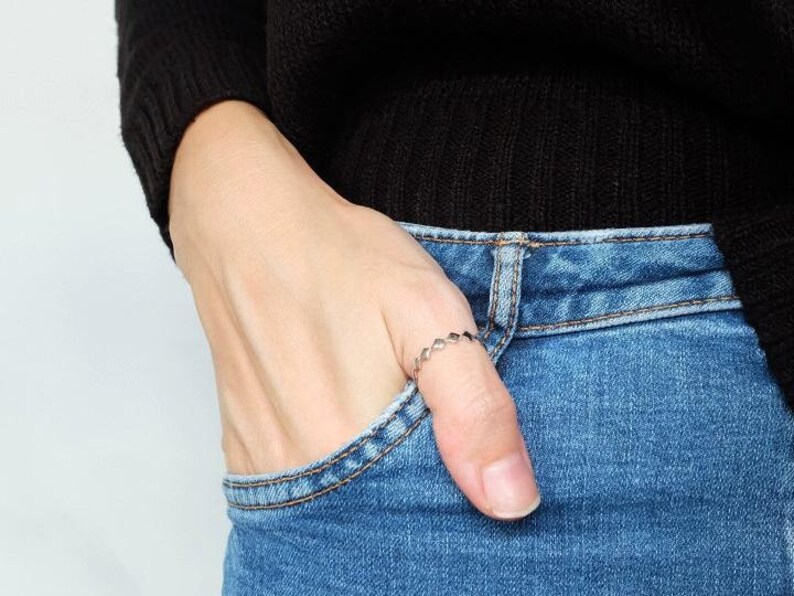 Square stacker thumb ring square thumb ring silver thumb | Etsy