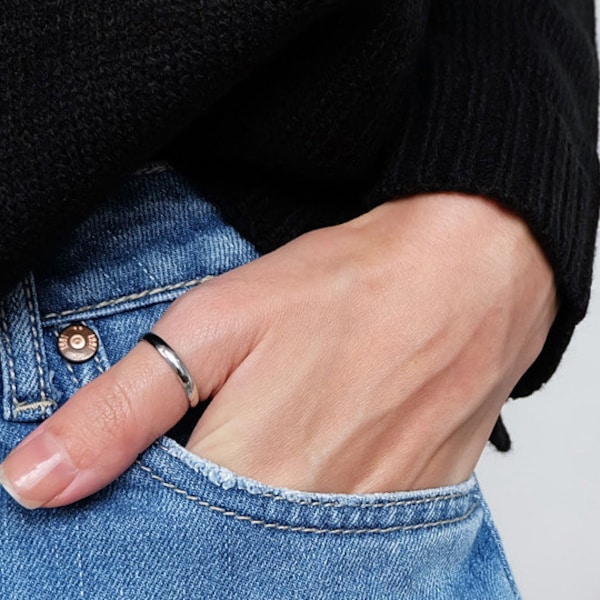 Silver Thumb Ring - Etsy