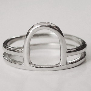 One U Shaped Ring, Three Line Ring, Line Ring, Minimalist Ring, Modern ...