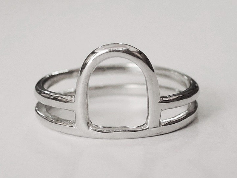 One U Shaped Ring Three Line Ring Line Ring Minimalist - Etsy