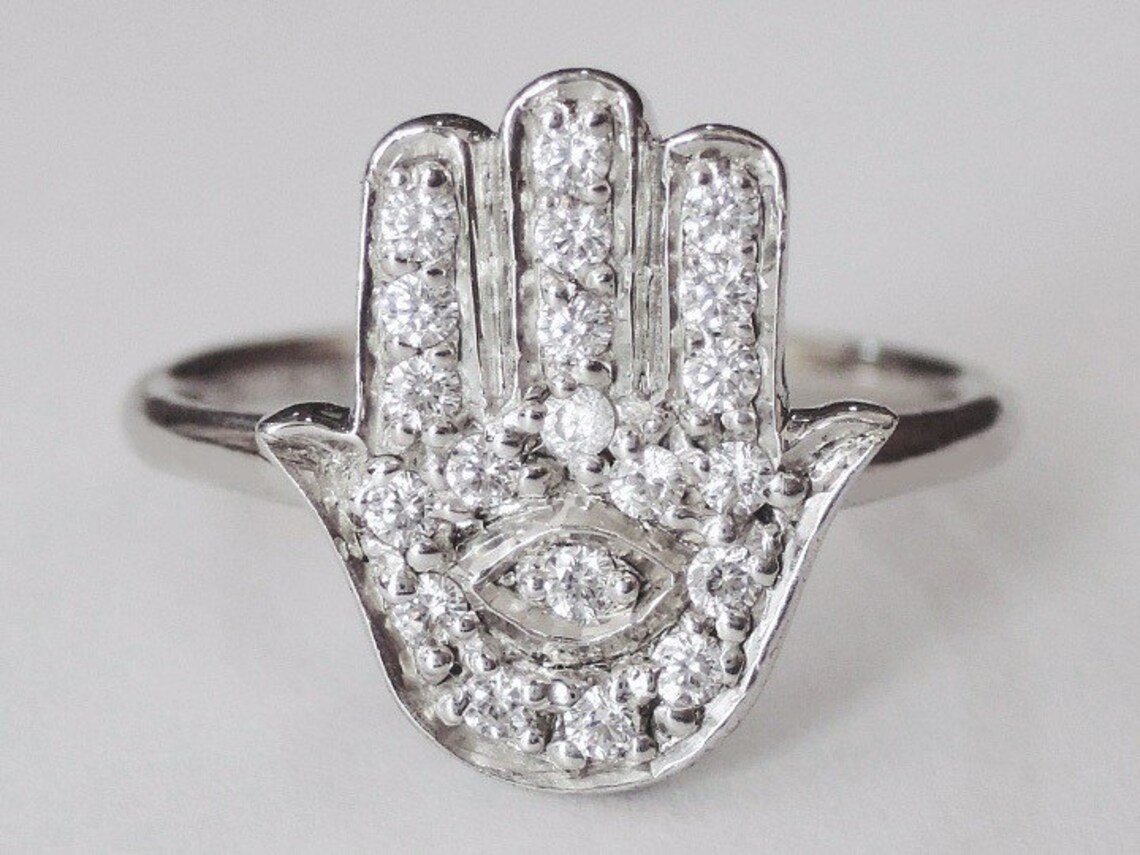 Hamsa Ring Small Hamsa Ring Silver Hamsa Ring Hamsa Hamsa | Etsy
