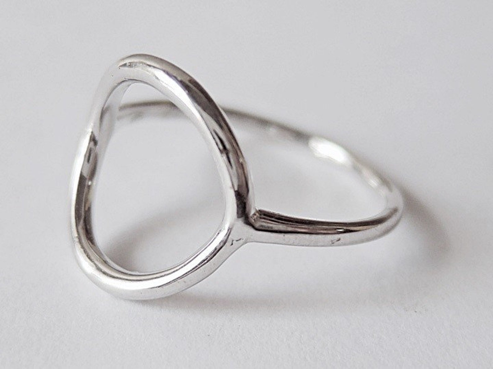 Open Circle Ring Open Circle Ring Silver Circle Ring - Etsy